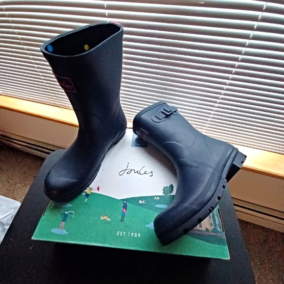 Joules | Shoes | Joules Womens Rain Boot French Navy Kelly Welly New ...